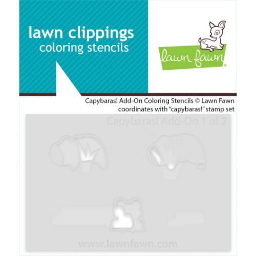 Lawn Fawn LF3769 - Lawn Clippings - Capybaras! Add-On Coloring Stencil ...