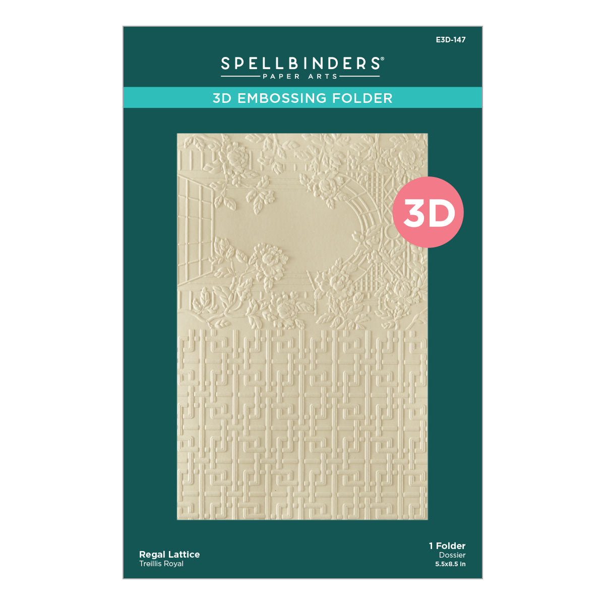 Spellbinders Regal Lattice 3D Embossing Folder – Auzz Trinklets N Krafts