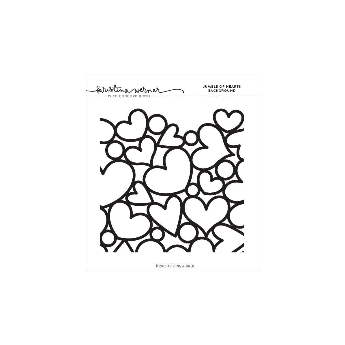 Concord & 9th KW Jumble of Hearts Background (6 X 6) – Auzz Trinklets N ...