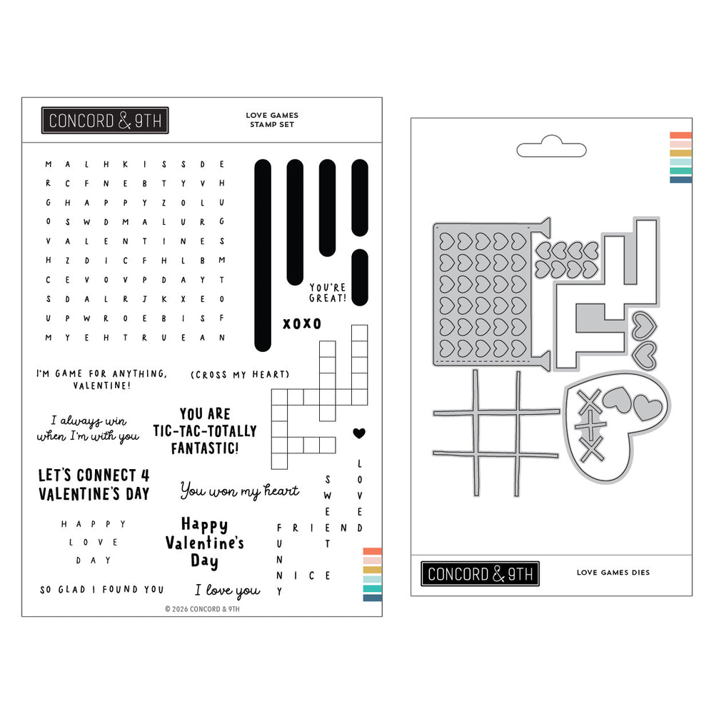 Concord & 9th Love Games Stamp Set (6 x 8) / Die Bundle – Auzz ...
