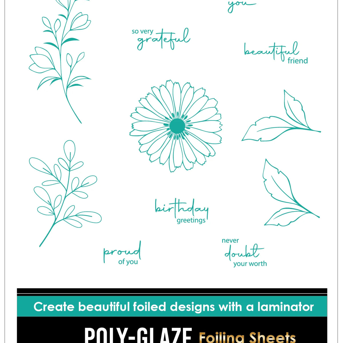 Gina K Designs POLY-GLAZE Foiling Sheets- Delicate Flowers – Auzz ...