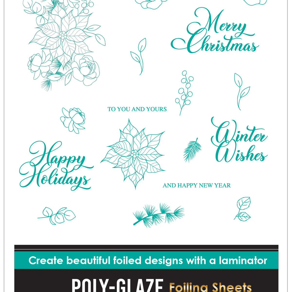 Gina K Designs POLY-GLAZE Foiling Sheets- Holiday Floral – Auzz ...