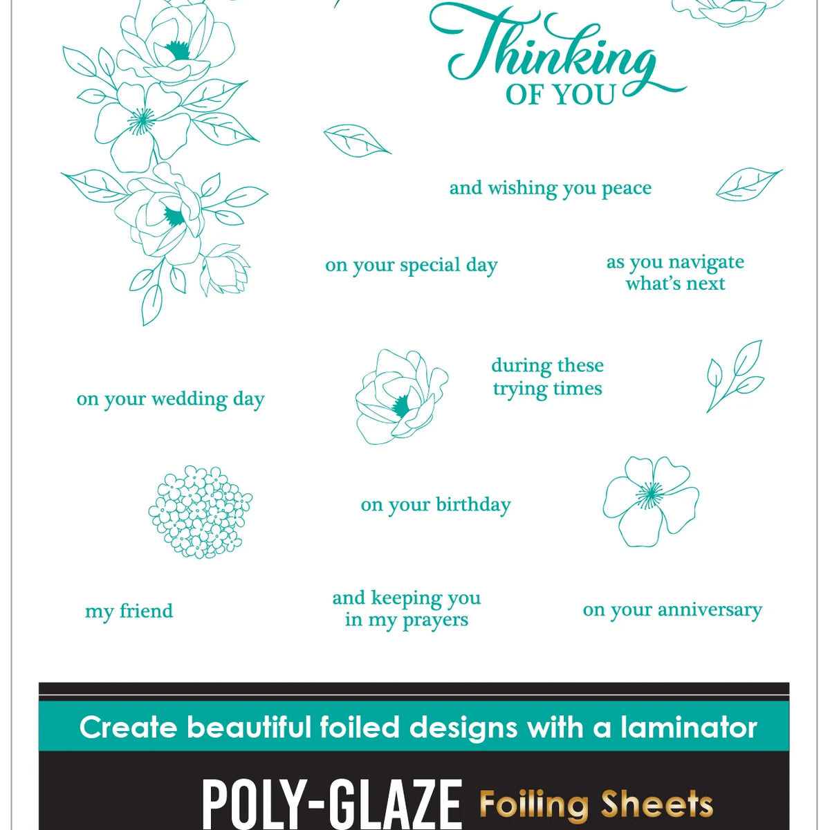 Gina K Designs POLY-GLAZE Foiling Sheets- Thoughtful Flowers – Auzz ...