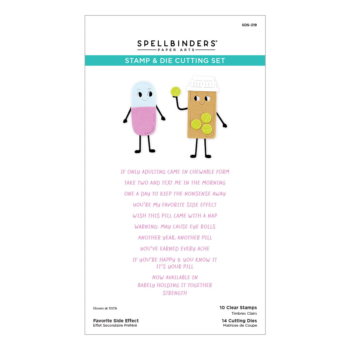 Spellbinders Favorite Side Effect Clear Stamp & Die Set – Auzz ...