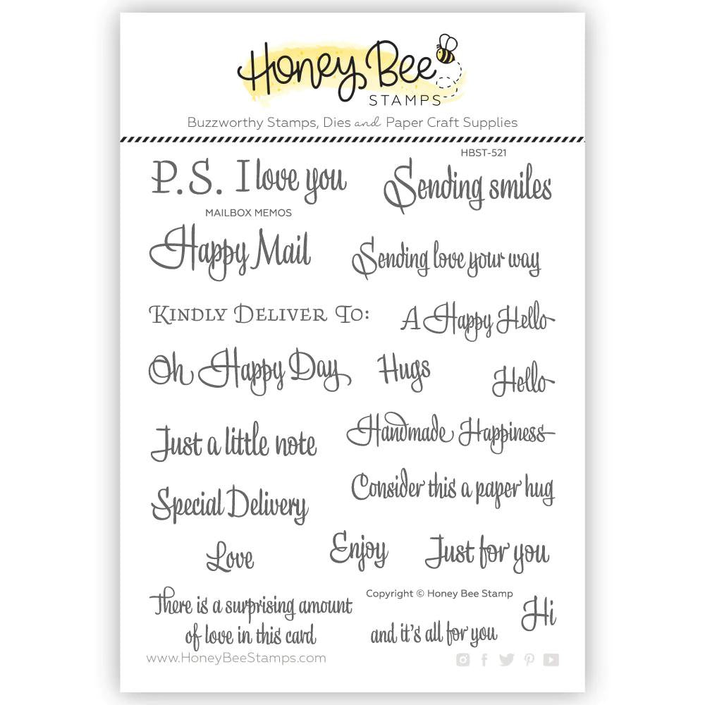 Honey Bee Stamps Mailbox Memos 5x6 Stamp Set – Auzz Trinklets N Krafts