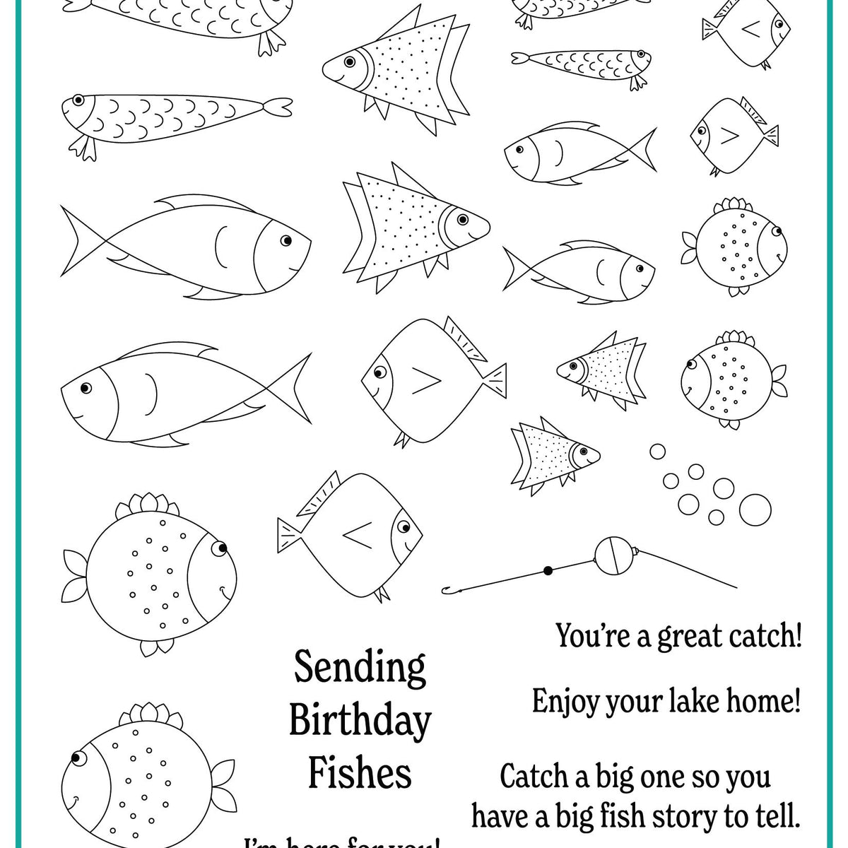 Gina K. Designs *STAMPS- Best Fishes – Auzz Trinklets N Krafts
