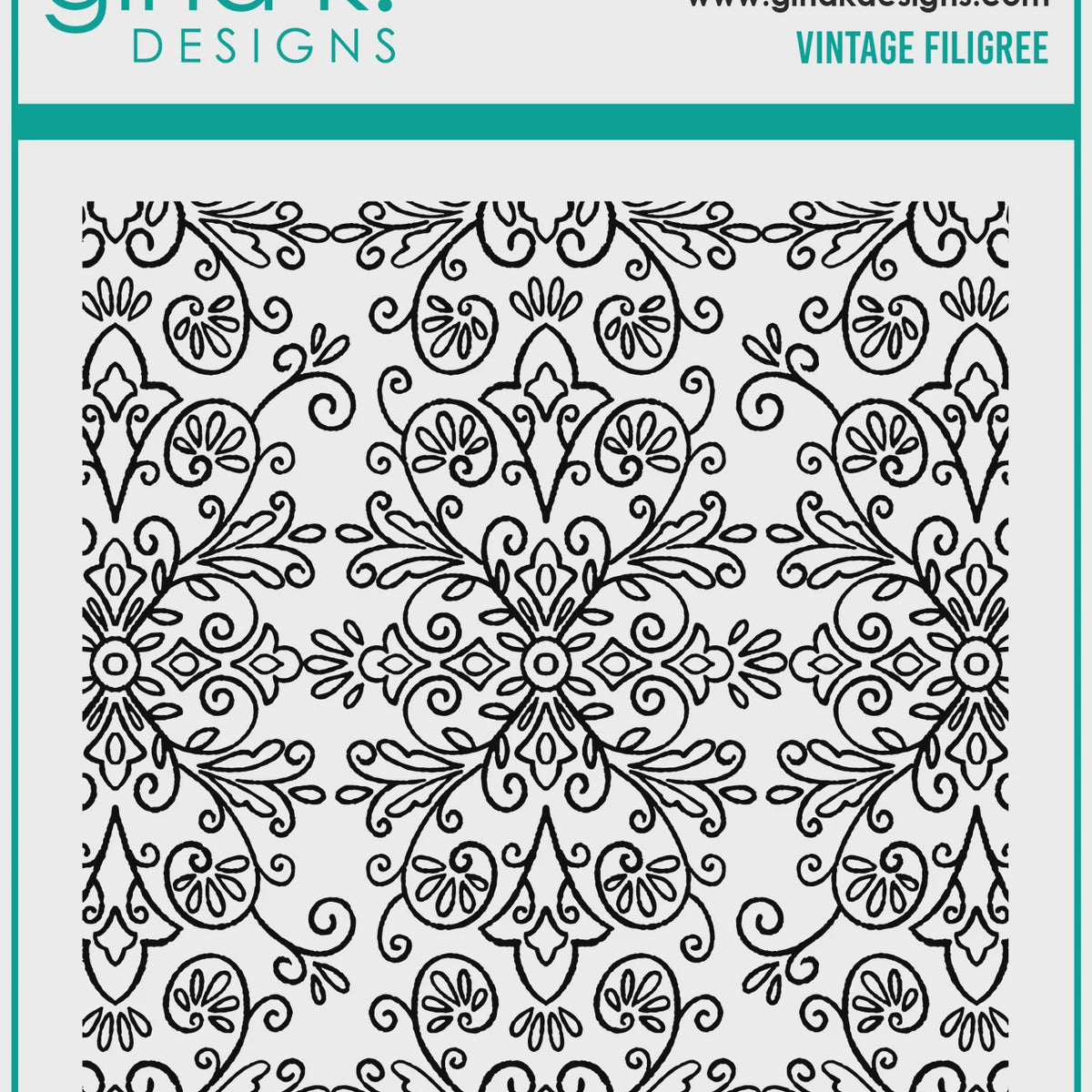 Gina K. Designs STAMPS- Vintage Filigree Background Stamp – Auzz ...