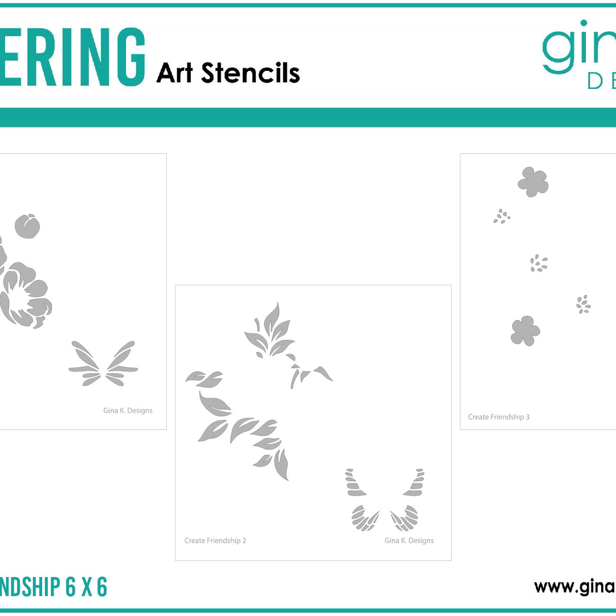 Gina K Designs STENCIL- Create Friendship Layering Stencil – Auzz ...
