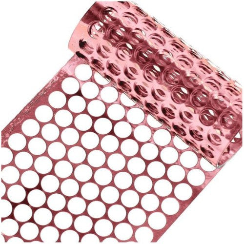 8mm Round Sequin Mesh Waste Punchinella Film Approx 2 mts Metallic Dus ...