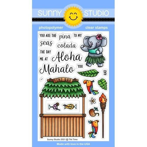 Sunny Studios TIKI TIME STAMPS – Auzz Trinklets N Krafts