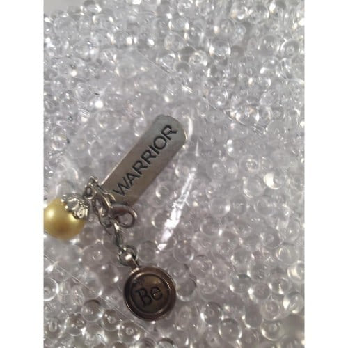 Auzz Trinklets Pearl Charms Light Yellow with words Warrior / Be – Auzz ...